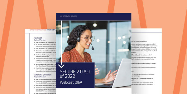 SECURE Act 2.0 | Summary and Guidance | ADP