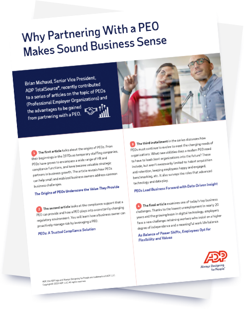 Why Partnering With a PEO Makes Sound Business Sense | ADP